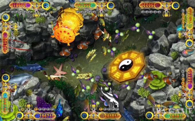 Taiji Panda Fishing Game Machine Coin Operated 4P / 6P / 8P / 10P Players